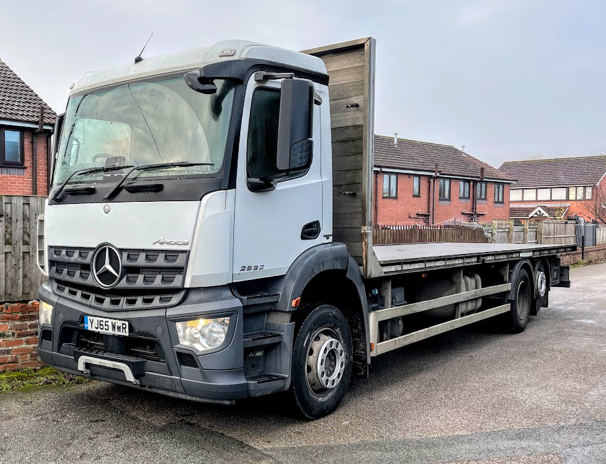 EURO 6 Mercedes Antos 26Ton Flatbed - Used Trucks - Scaffolding Trucks ...